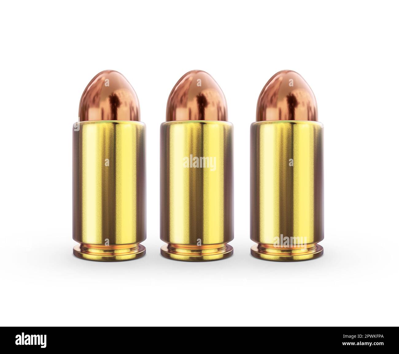 bullet on white background. 3D render Stock Photo - Alamy