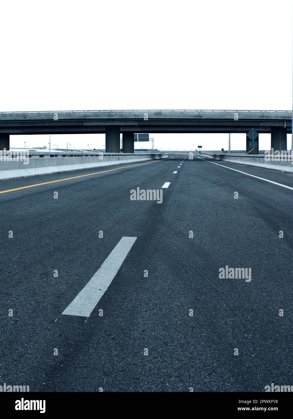 A wide highway, on White background Stock Photo - Alamy