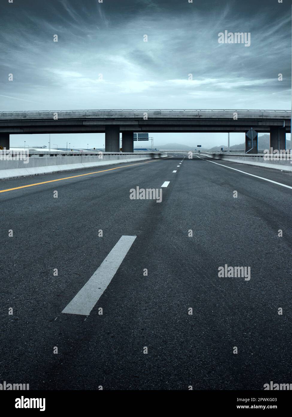 A wide highway, on White background Stock Photo - Alamy