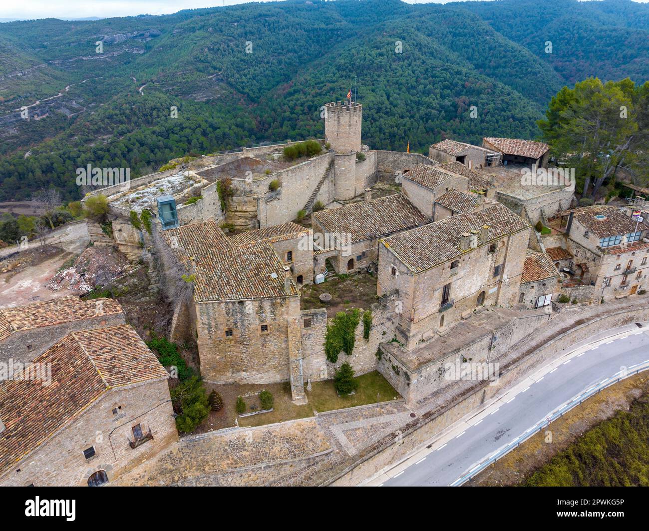Romanesque style Talamanca castle. In the 18th century it was ...