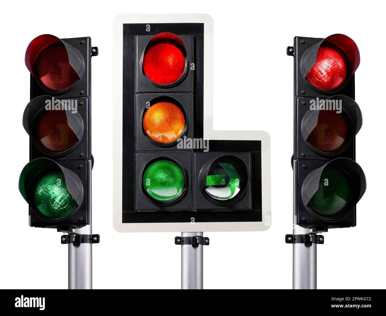 traffic light isolated on white background Stock Photo - Alamy