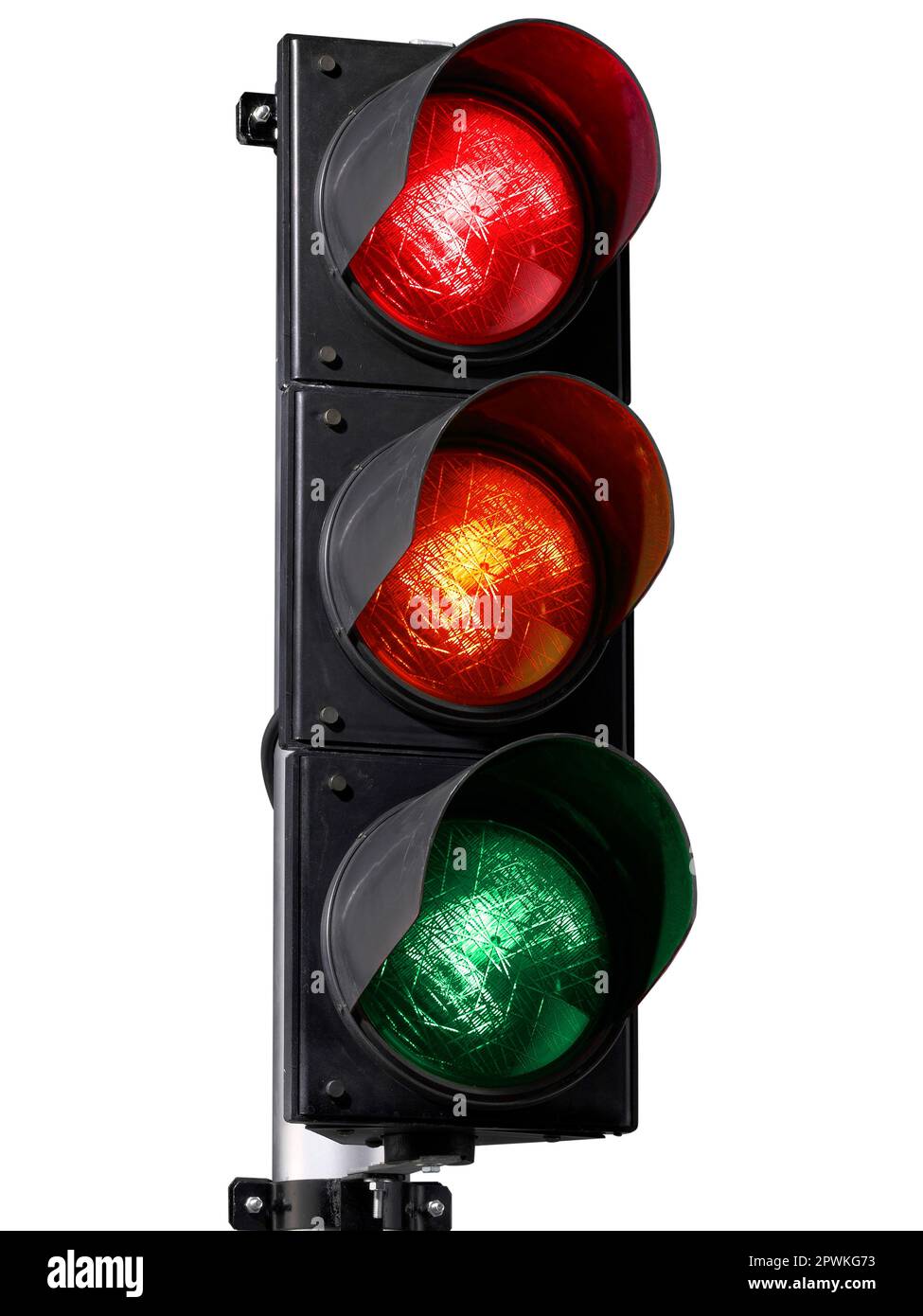 traffic light isolated on white background Stock Photo - Alamy