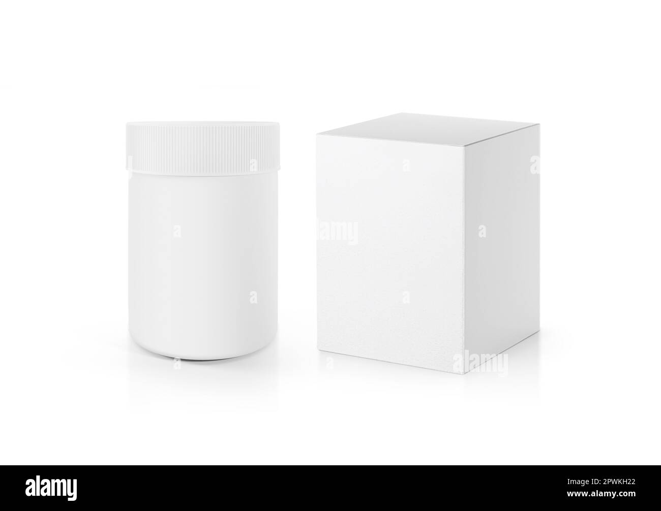 blank medicine bottle and package isolated on white background Stock ...