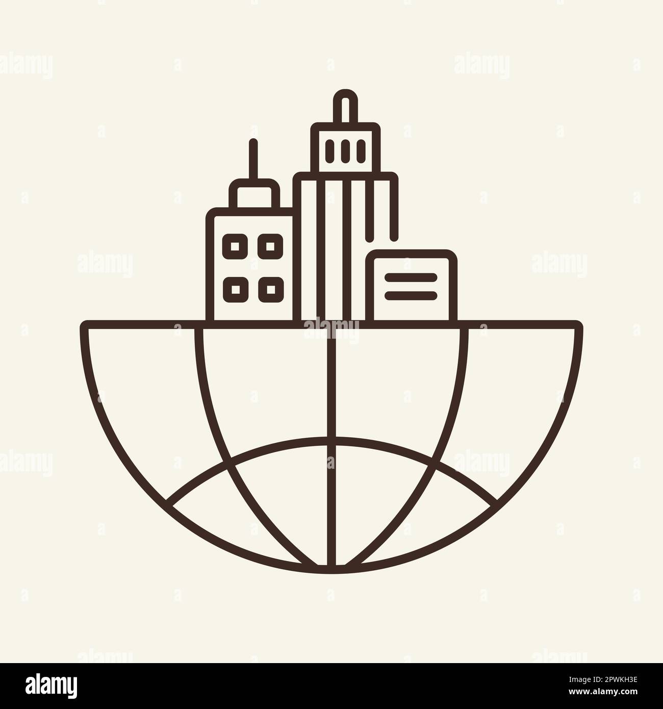 Global office line icon Stock Vector Image & Art - Alamy