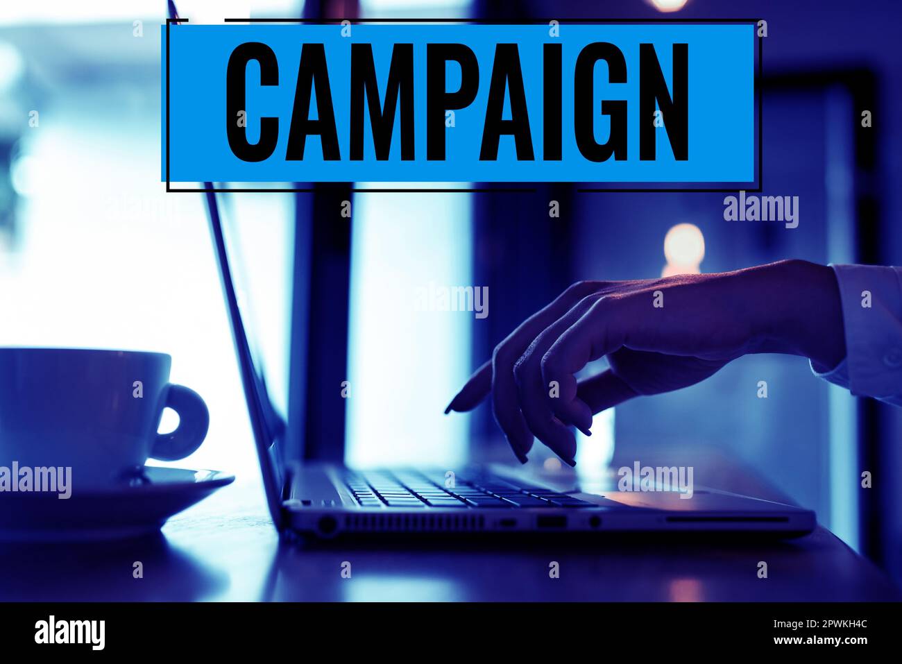 Conceptual caption Campaign, Word for organized course of action to ...