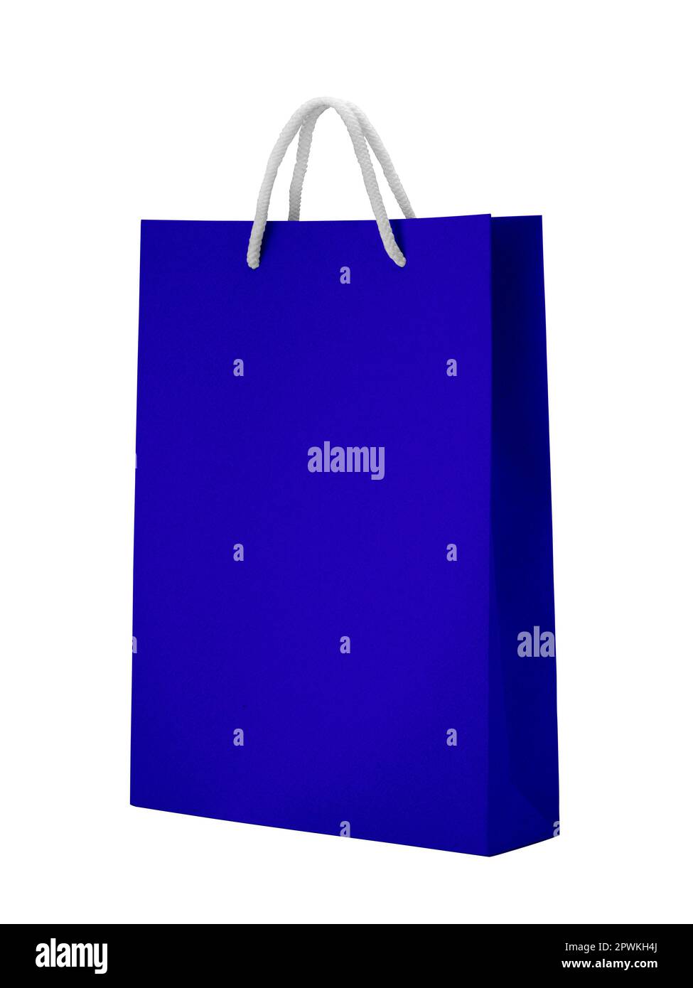 Blue empty Paper bag isolated on white background for design Stock ...