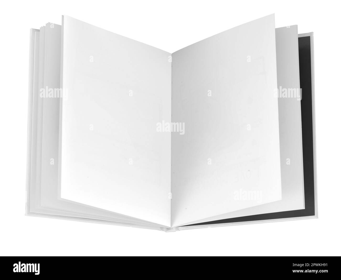 close up of a blank white book on white background Stock Photo - Alamy