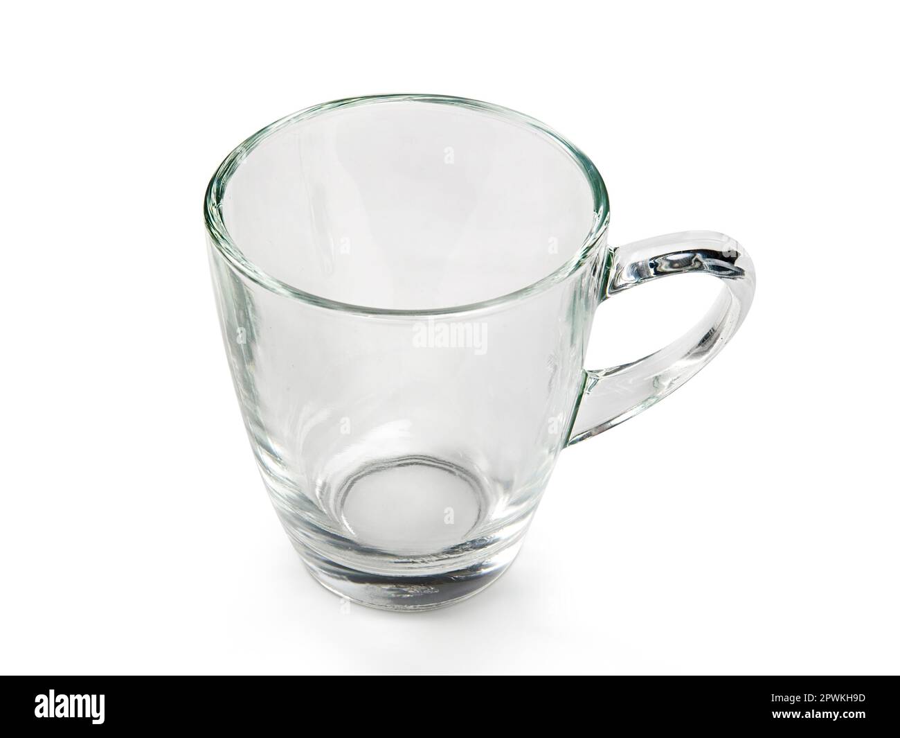 Empty glass tea cup. Isolated on white background Stock Photo - Alamy