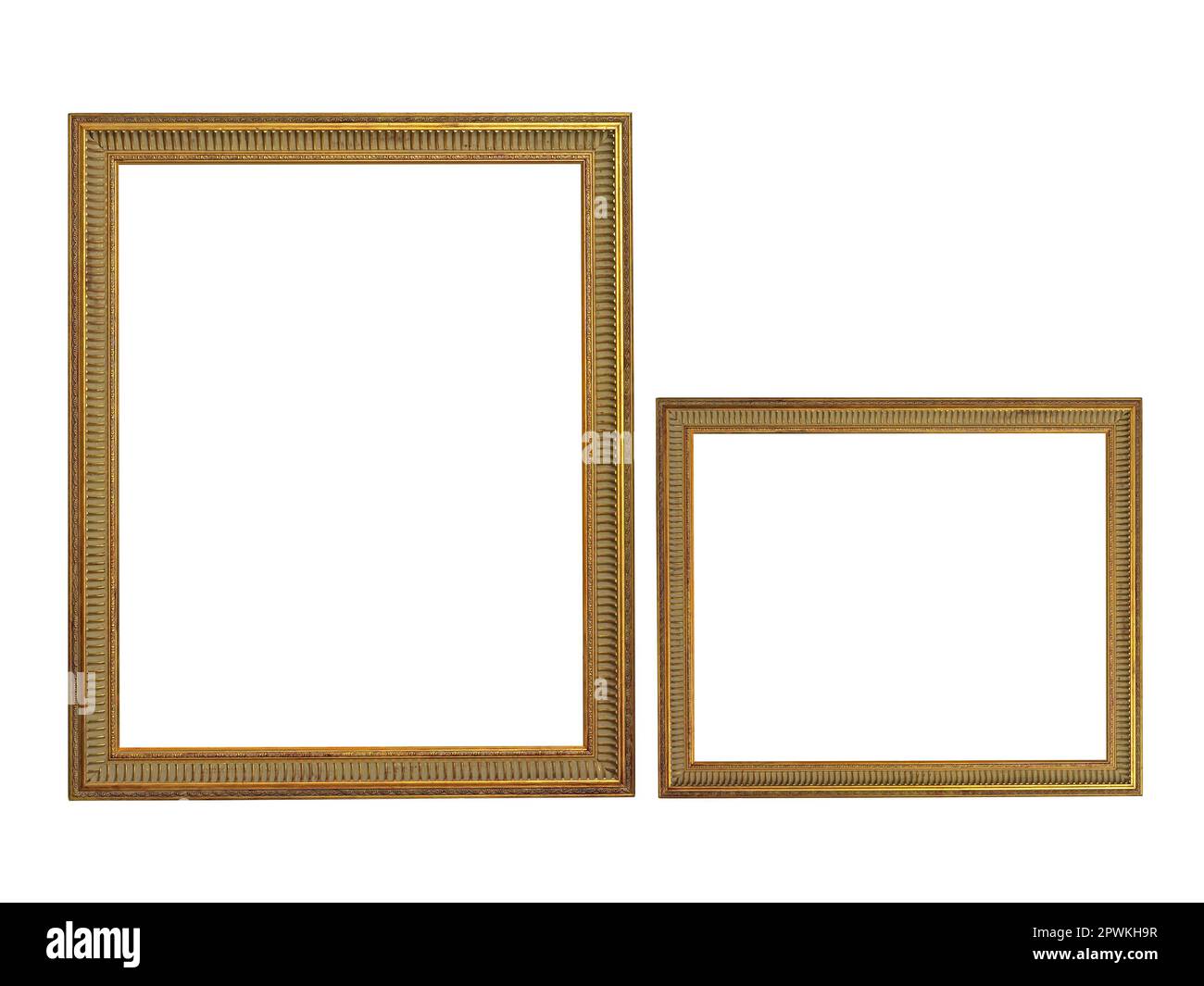 Retro bronze frame isolated with clipping path hi-res stock photography ...