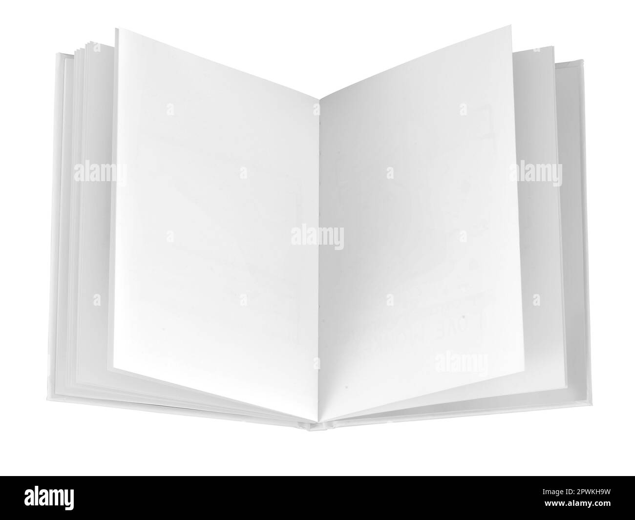 close up of a blank white book on white background Stock Photo - Alamy