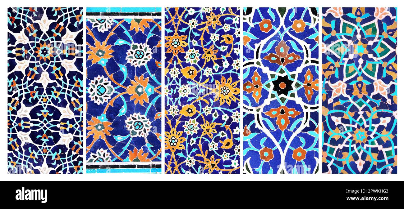 Set of vertical or horizontal banners with detail of ancient mosaic ...