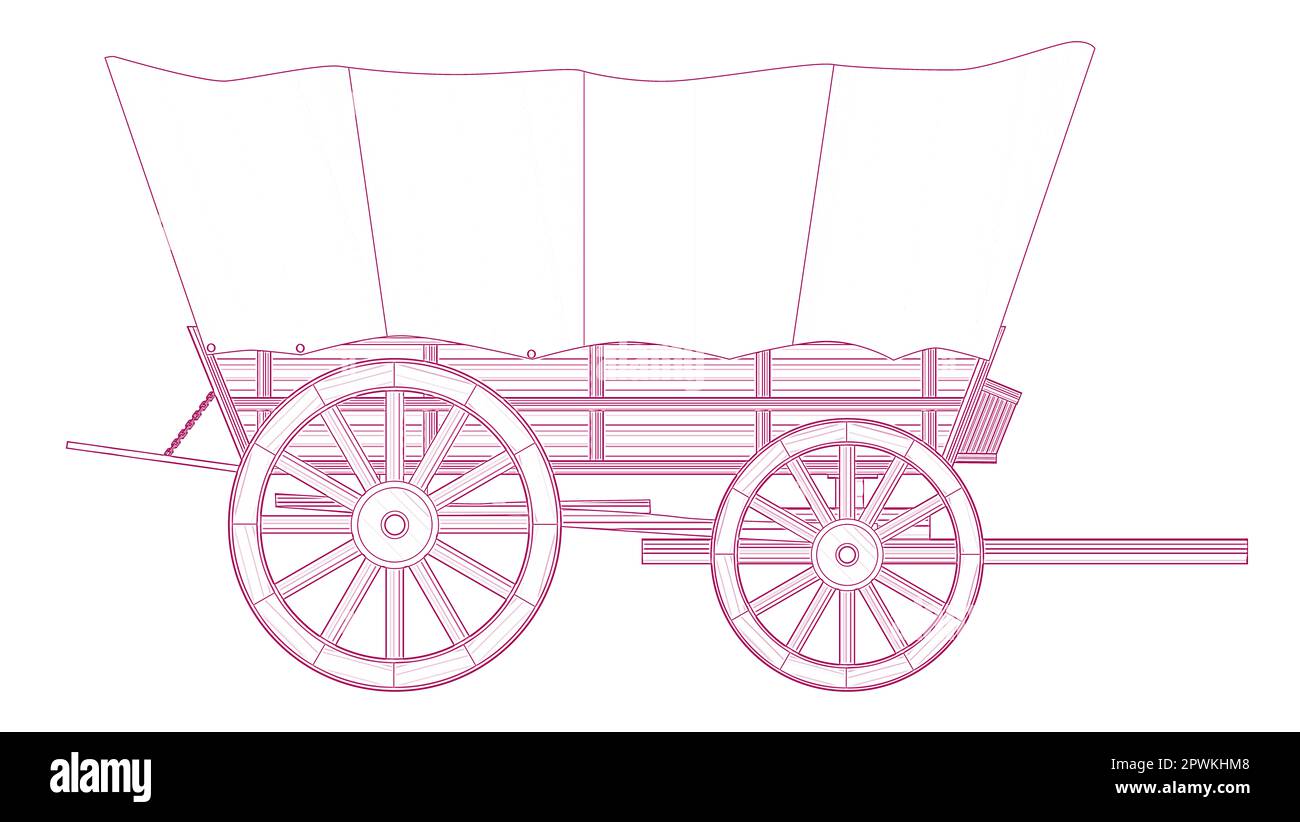 A typical wheel from a western covered wagon Stock Photo - Alamy