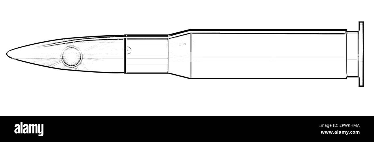 A rifle bullet isolated over a white background Stock Photo - Alamy