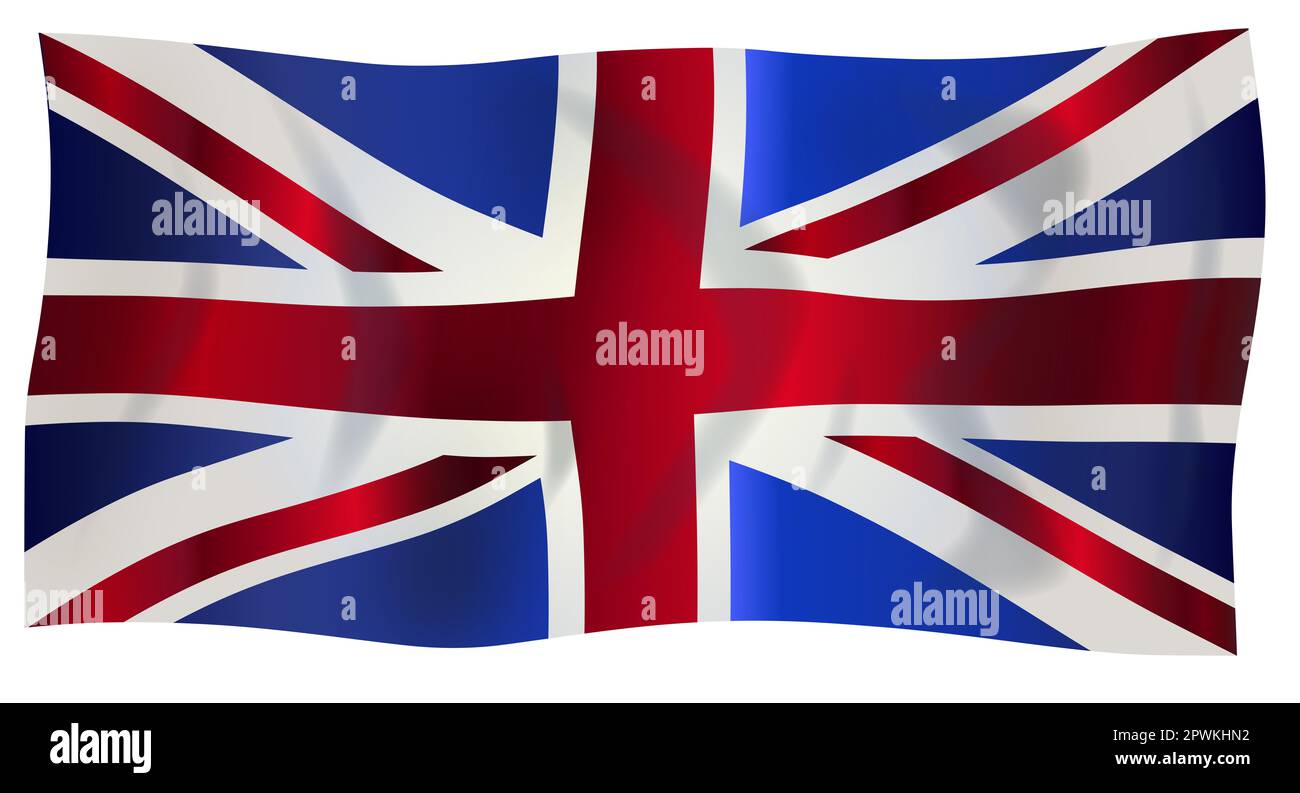 Typical Union Jack flag of the United Kingdom of England Scotland ...