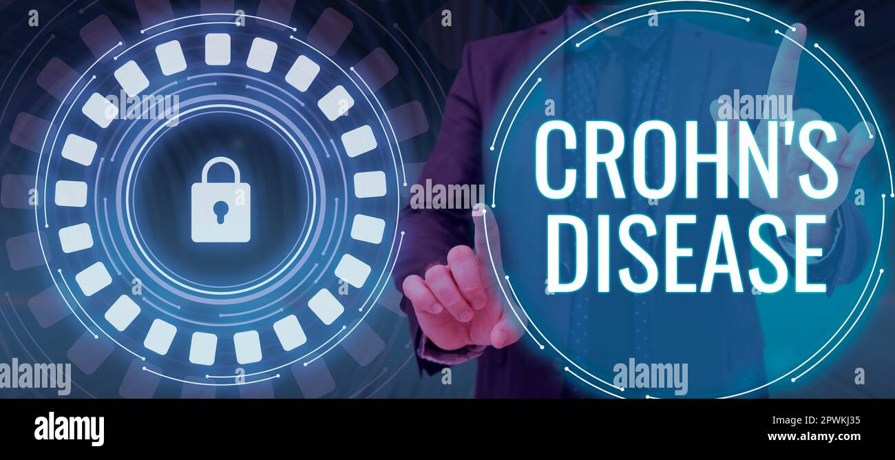 Inspiration showing sign Crohn's Disease, Concept meaning inflammatory ...