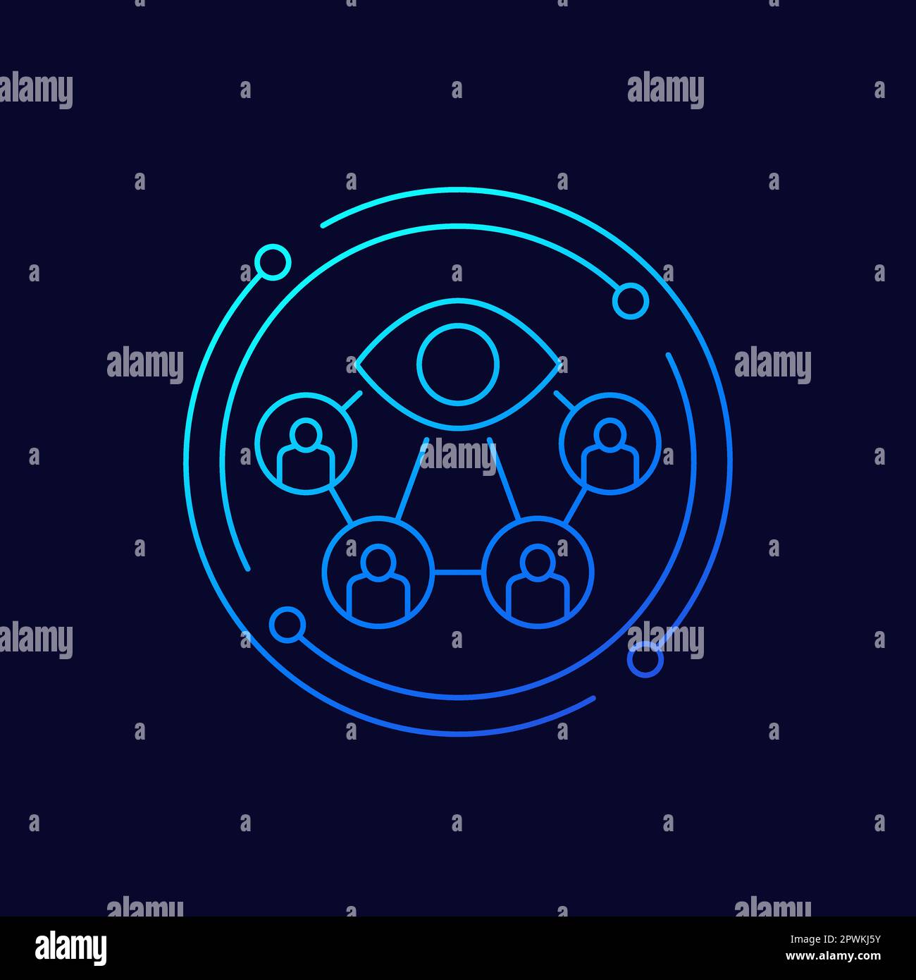 viewers, audience line icon, vector Stock Vector Image & Art - Alamy