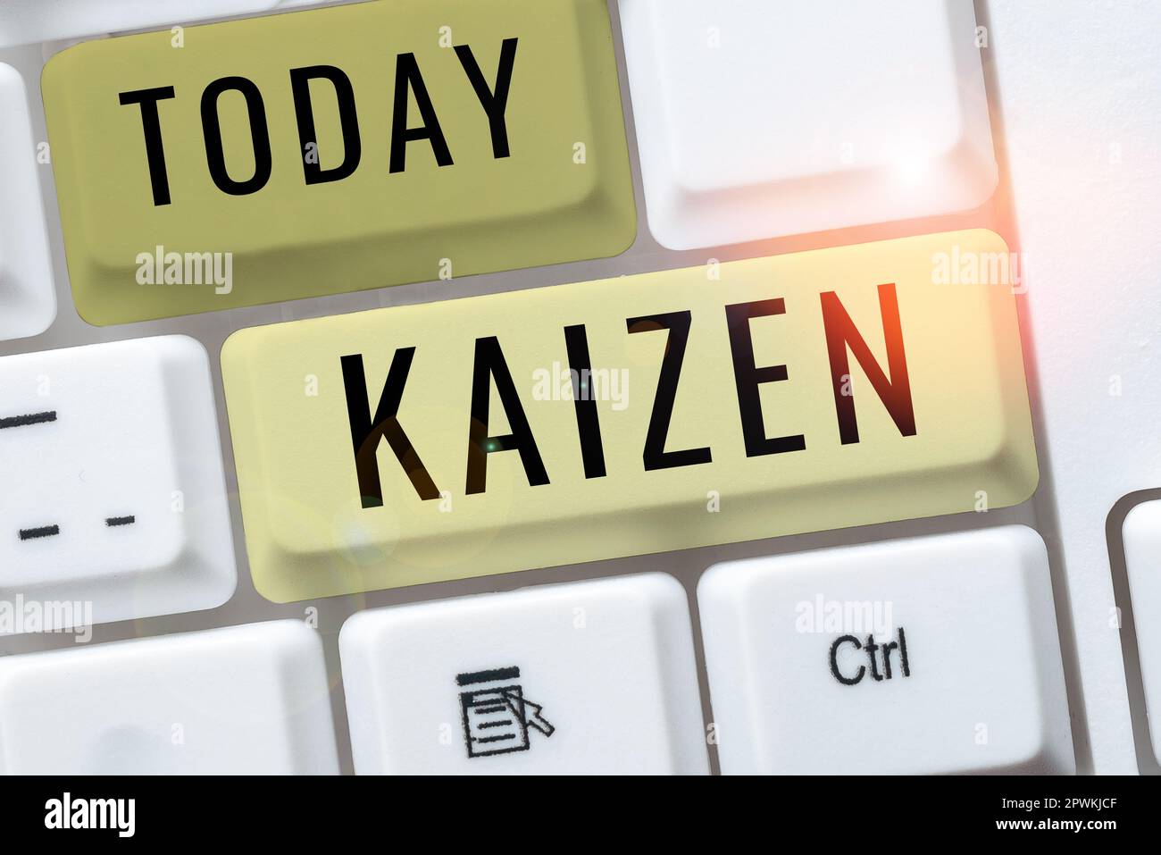 Conceptual caption Kaizen, Word Written on a Japanese business ... Conceptual caption Kaizen, Word Written on a Japanese business ...