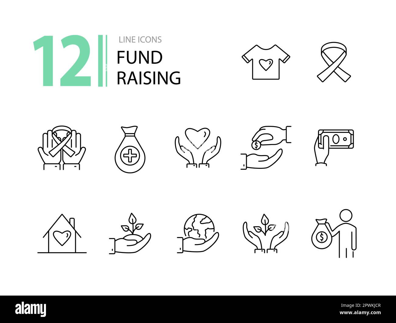 Fund raising icons Stock Vector Image & Art - Alamy