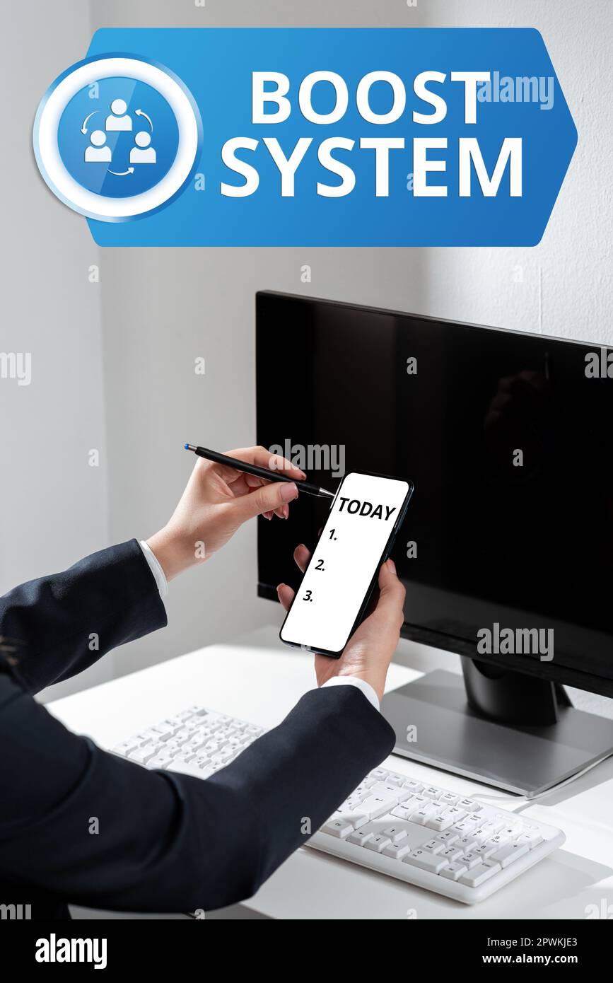 Conceptual display Boost System, Business idea Rejuvenate Upgrade ...