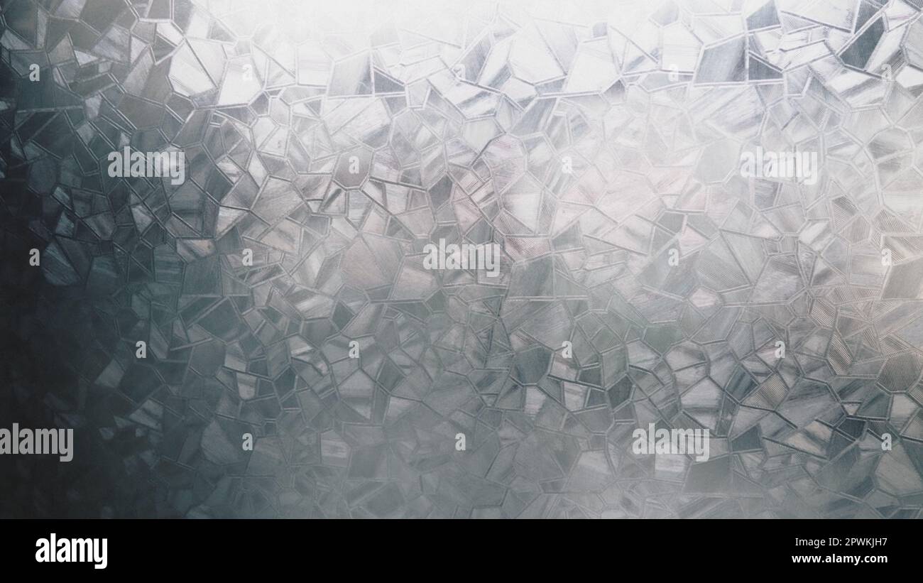 Fluted glass with backlight. Beautiful multicolored refraction of light ...