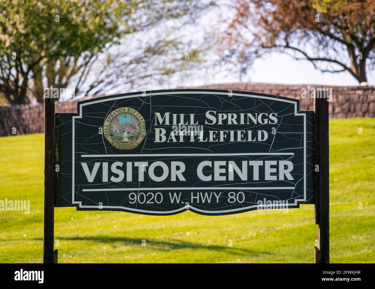 Welcome Signs at Mill Springs Battlefield Stock Photo - Alamy
