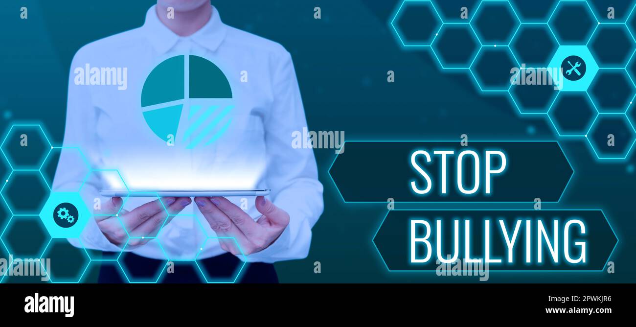 Text sign showing Stop Bullying, Concept meaning Fight and Eliminate ...