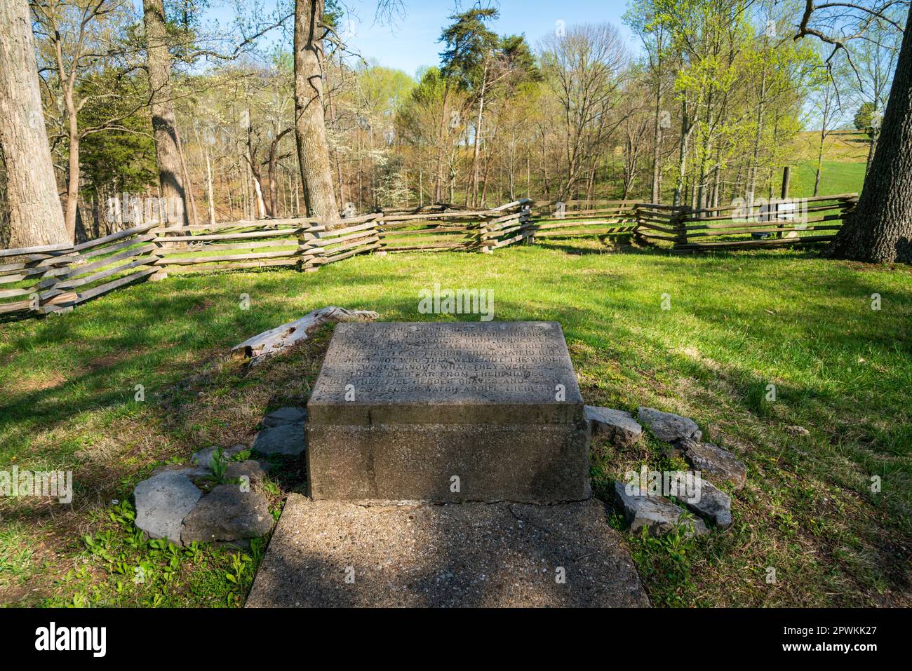 Mass Grave at Mill Springs Battlefield Stock Photo - Alamy
