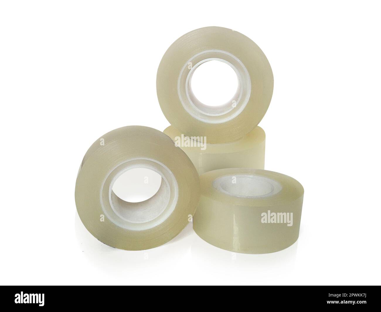 Roll of Scotch tape. Isolated on white background Stock Photo - Alamy