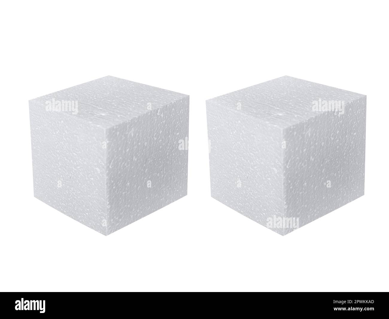 Styrofoam padding for product on white background Stock Photo - Alamy