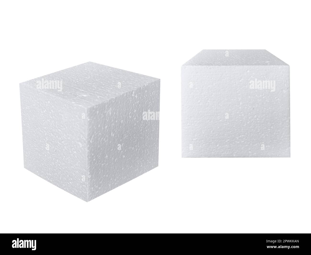 Styrofoam padding for product on white background Stock Photo - Alamy