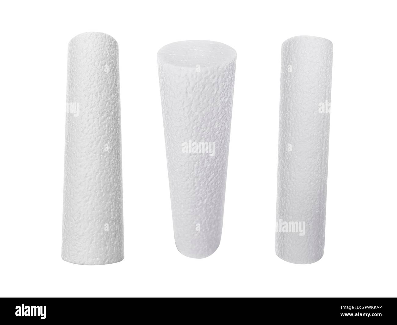 Styrofoam padding for product on white background Stock Photo - Alamy
