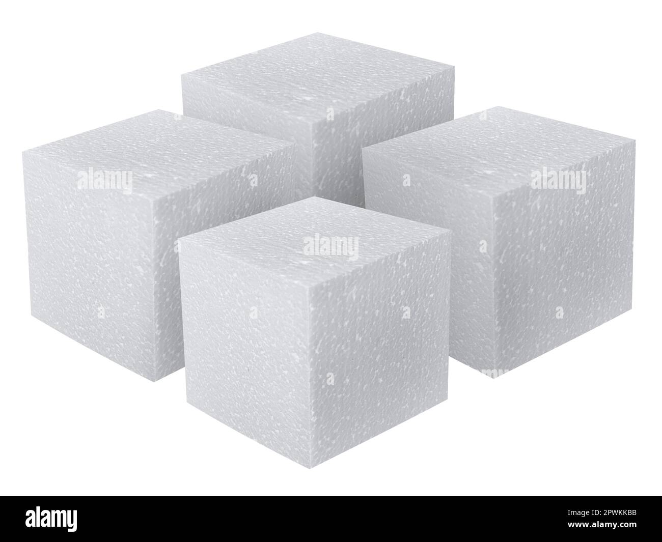 Styrofoam padding for product on white background Stock Photo - Alamy