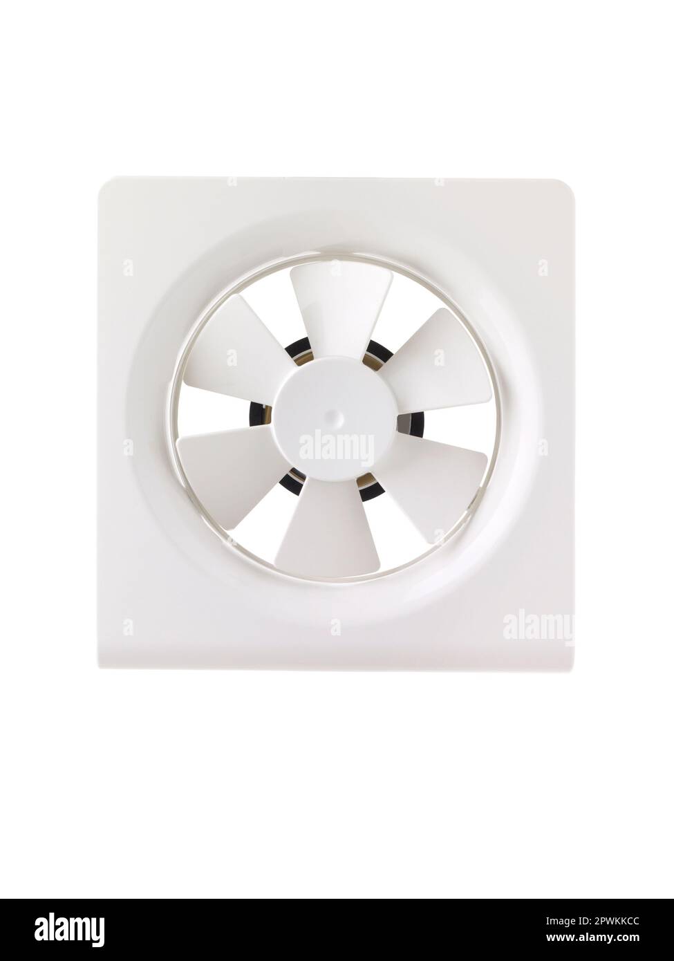 Wall Electric Extractor Plastic Air Fan for Bathroom on White Stock ...