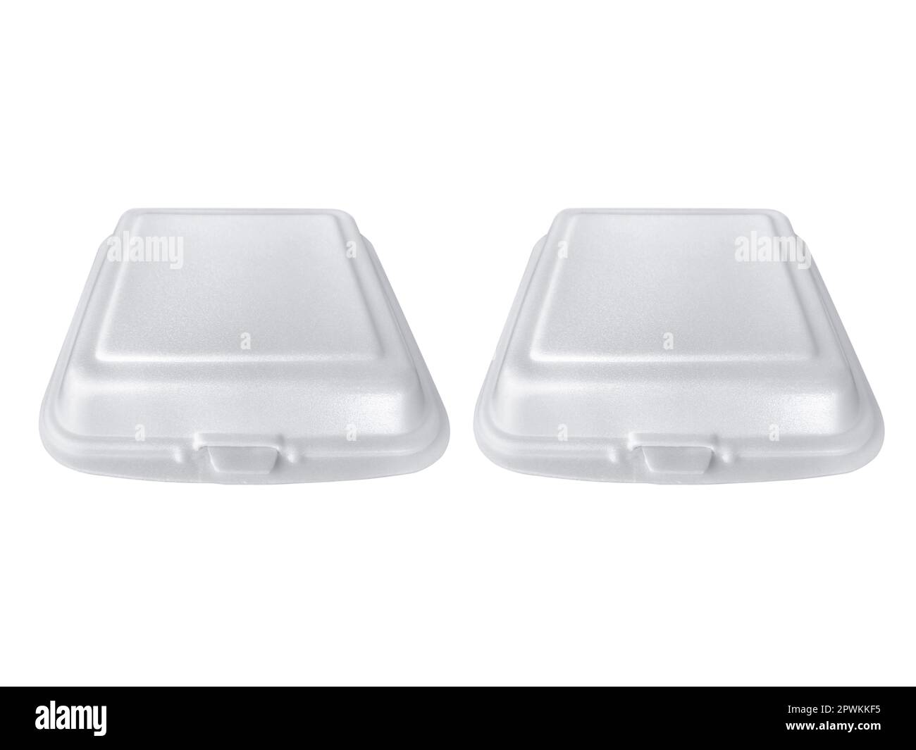 white foam box isolated on white background Stock Photo - Alamy
