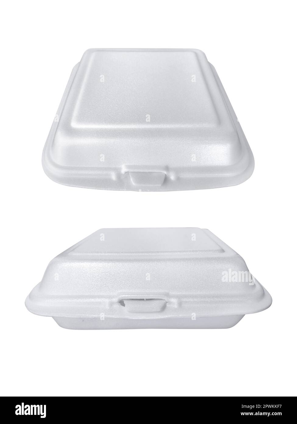 white foam box isolated on white background Stock Photo - Alamy