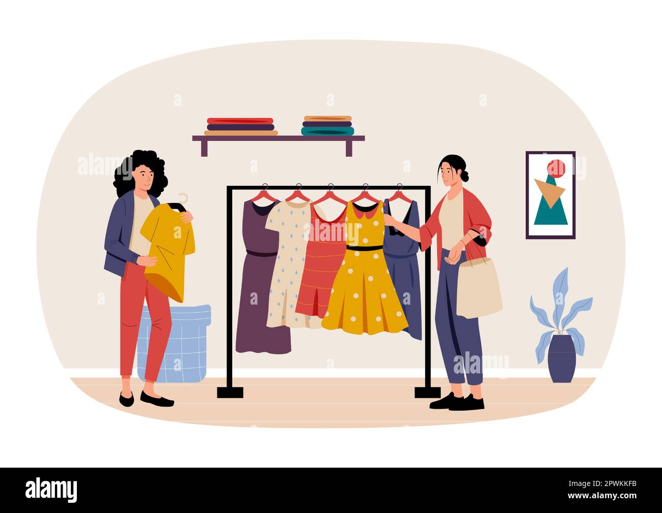 Shopping mall interior scene Stock Vector Images - Alamy