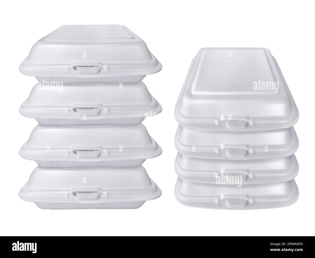 white foam box isolated on white background Stock Photo - Alamy