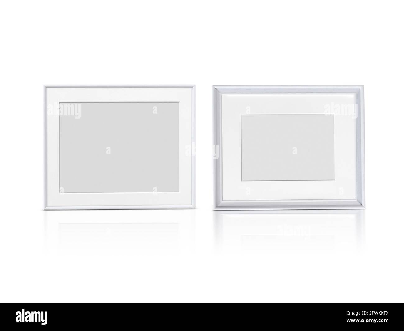 white photo frames Isolated on White Background Stock Photo - Alamy