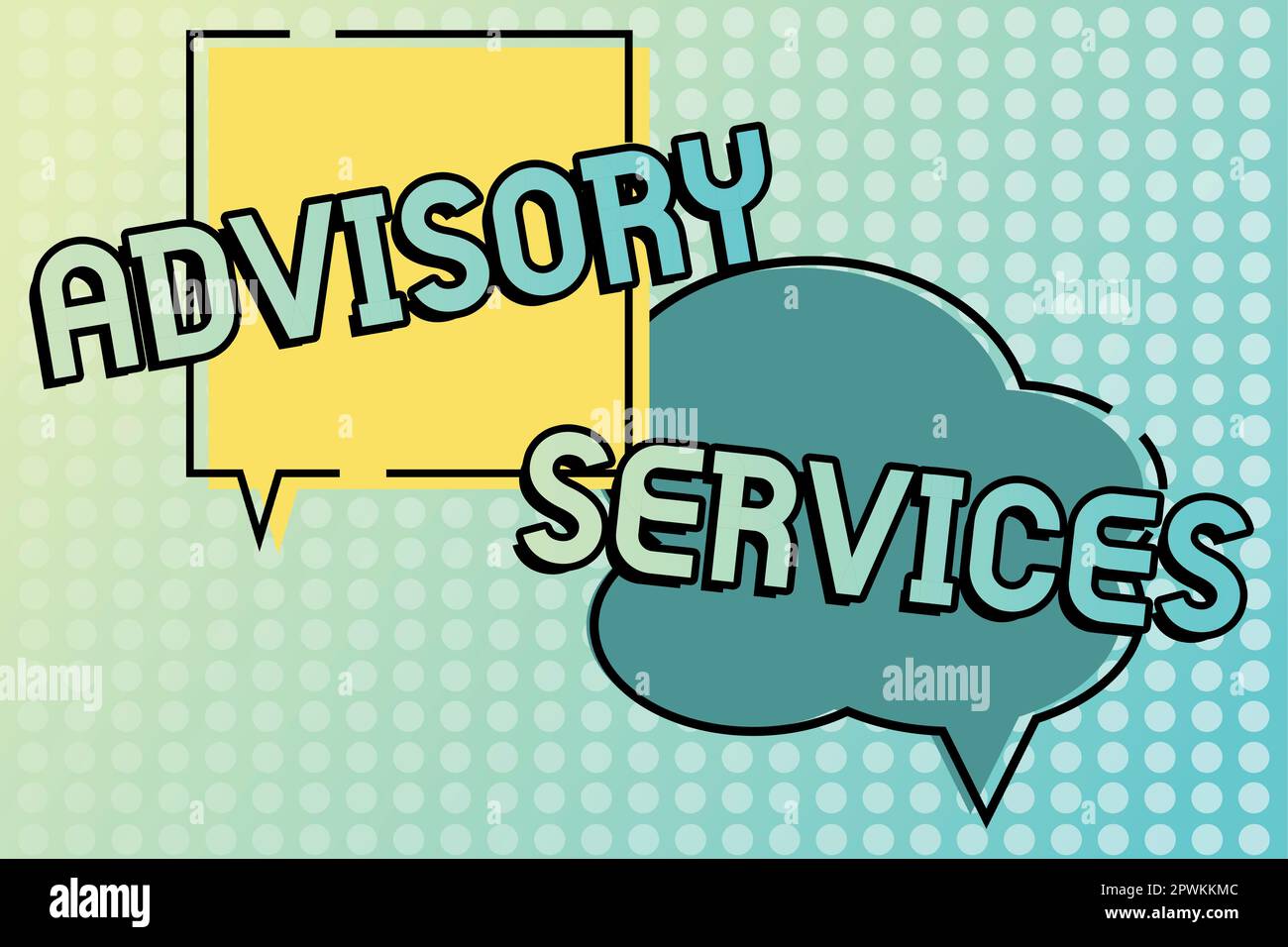 Handwriting text Advisory Services, Word for Support actions and ...