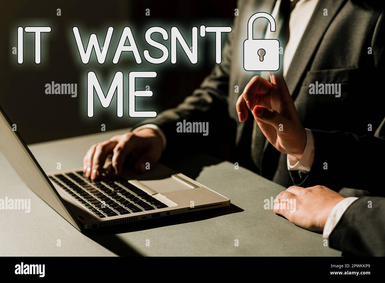 Conceptual display It Wasn'T Me, Word Written on Deny something to ...