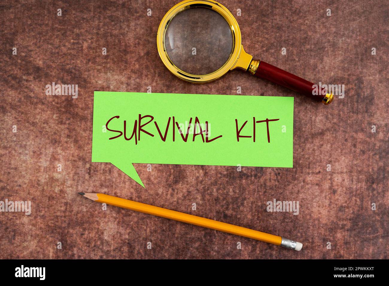 Conceptual display Survival Kit, Business overview Emergency Equipment ...