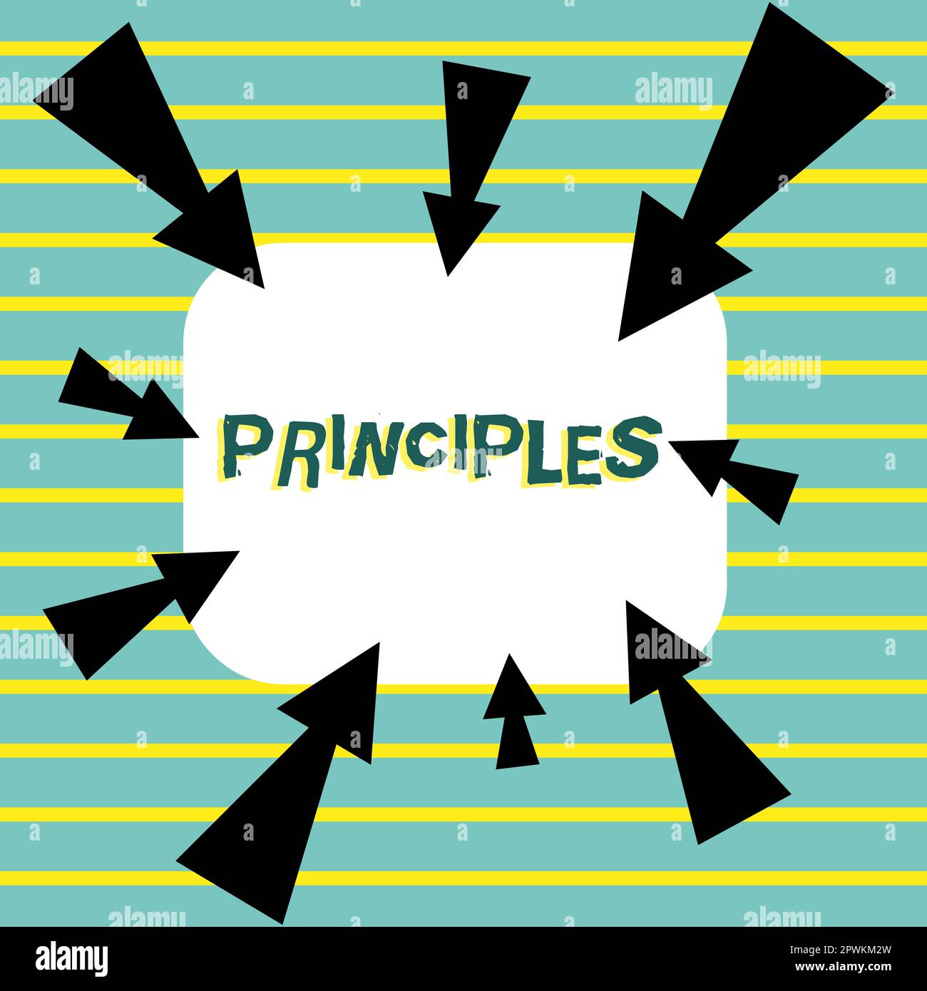 Handwriting text Principles, Concept meaning fundamental truth that ...