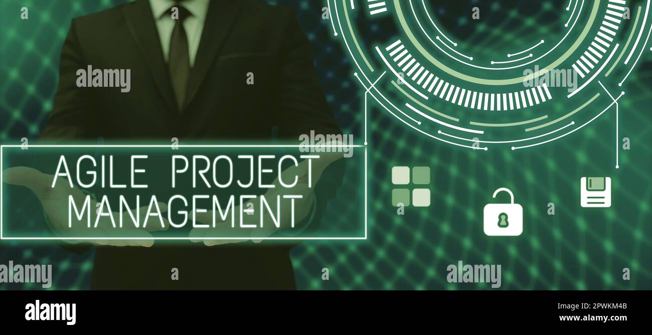 Inspiration showing sign Agile Project Management, Word Written on ...
