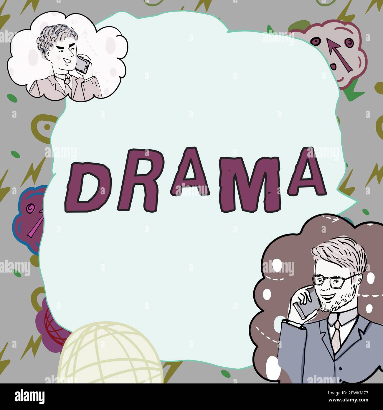 Writing displaying text Drama, Word for a state, situation, or series ...