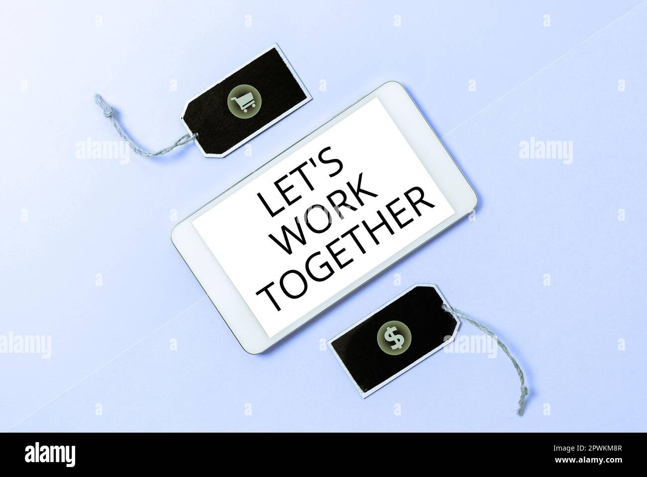 Hand writing sign Let's Work Together, Business overview Unite and Join ...