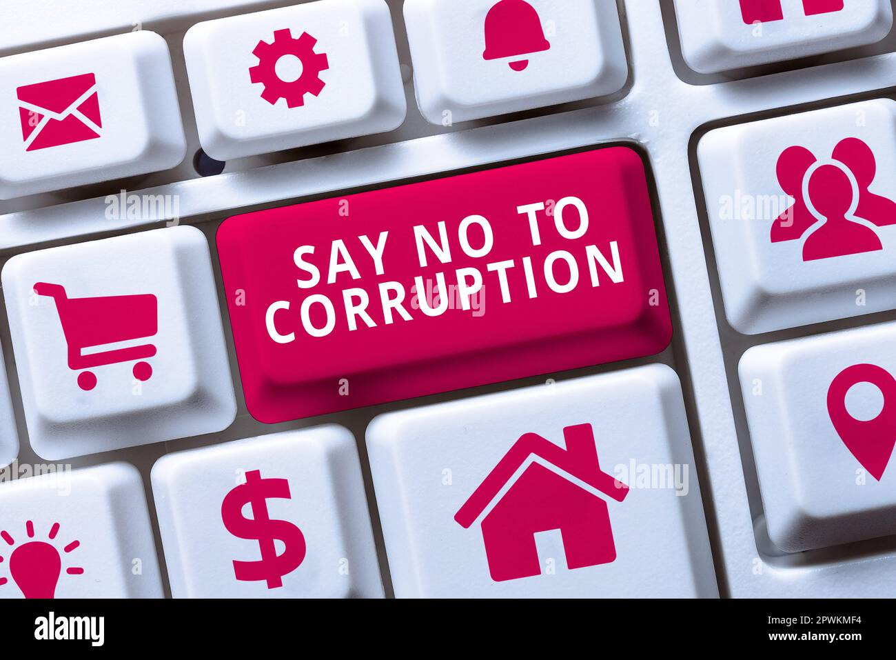 Conceptual caption Say No To Corruption, Business idea Introducing ...