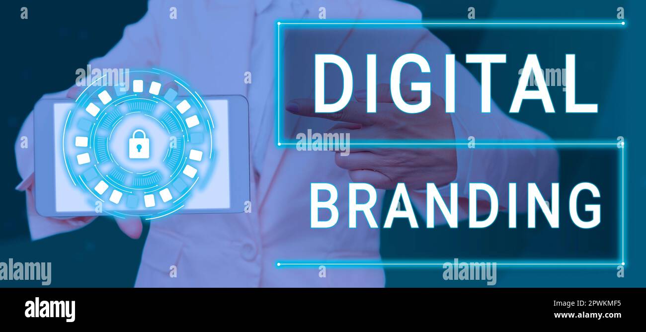 Conceptual display Digital Branding, Business concept combination of ...