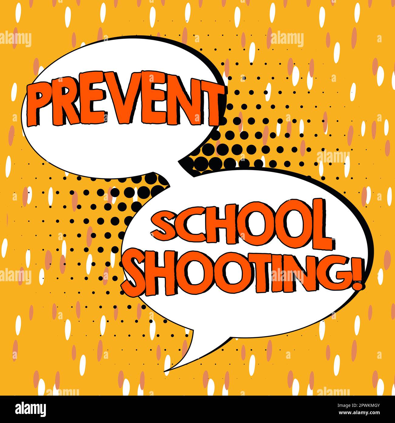 Sign displaying Prevent School Shooting, Internet Concept actions ...