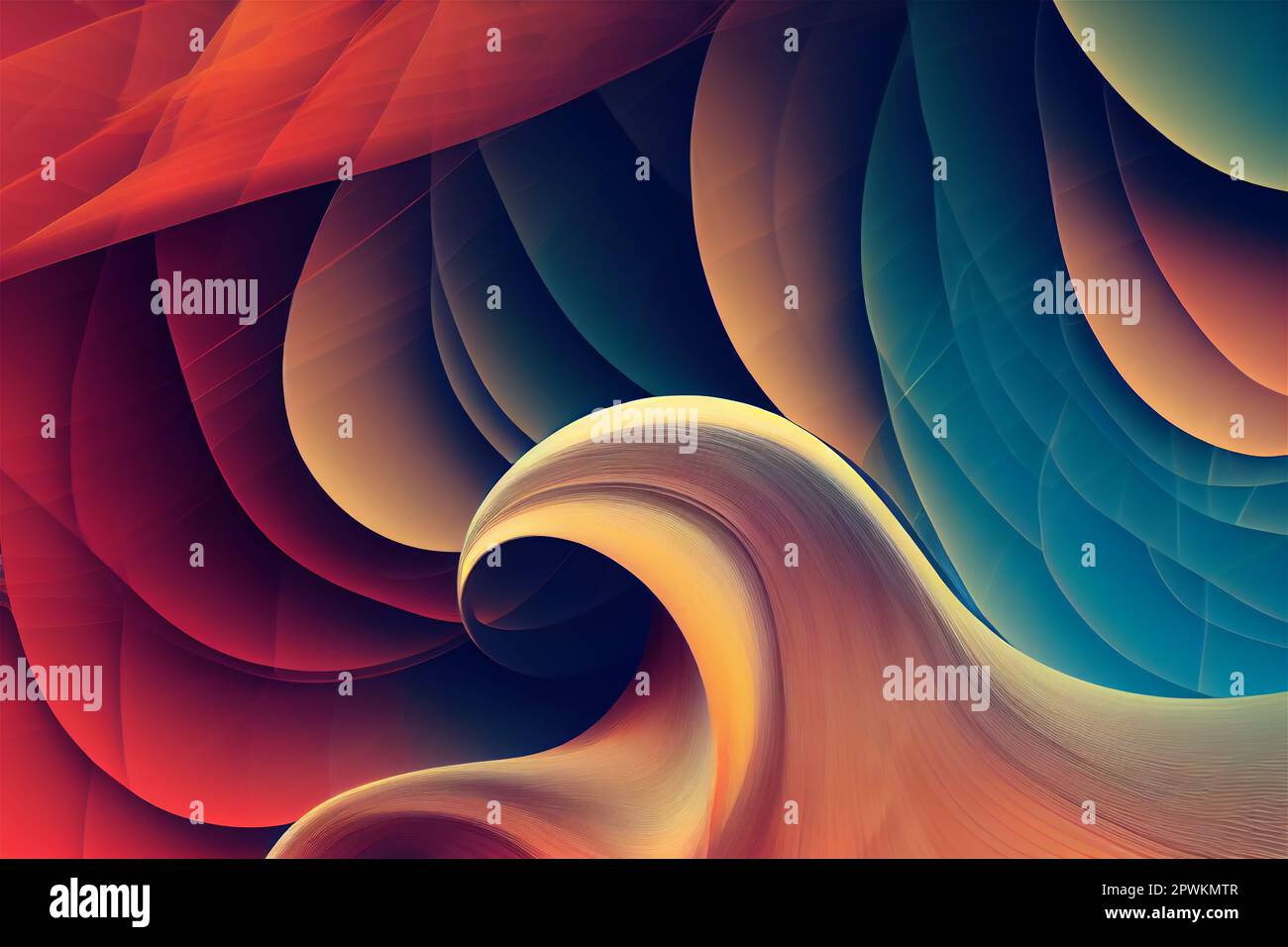 Modern colorful flow background, 3D illustration wave shape Stock Photo ...