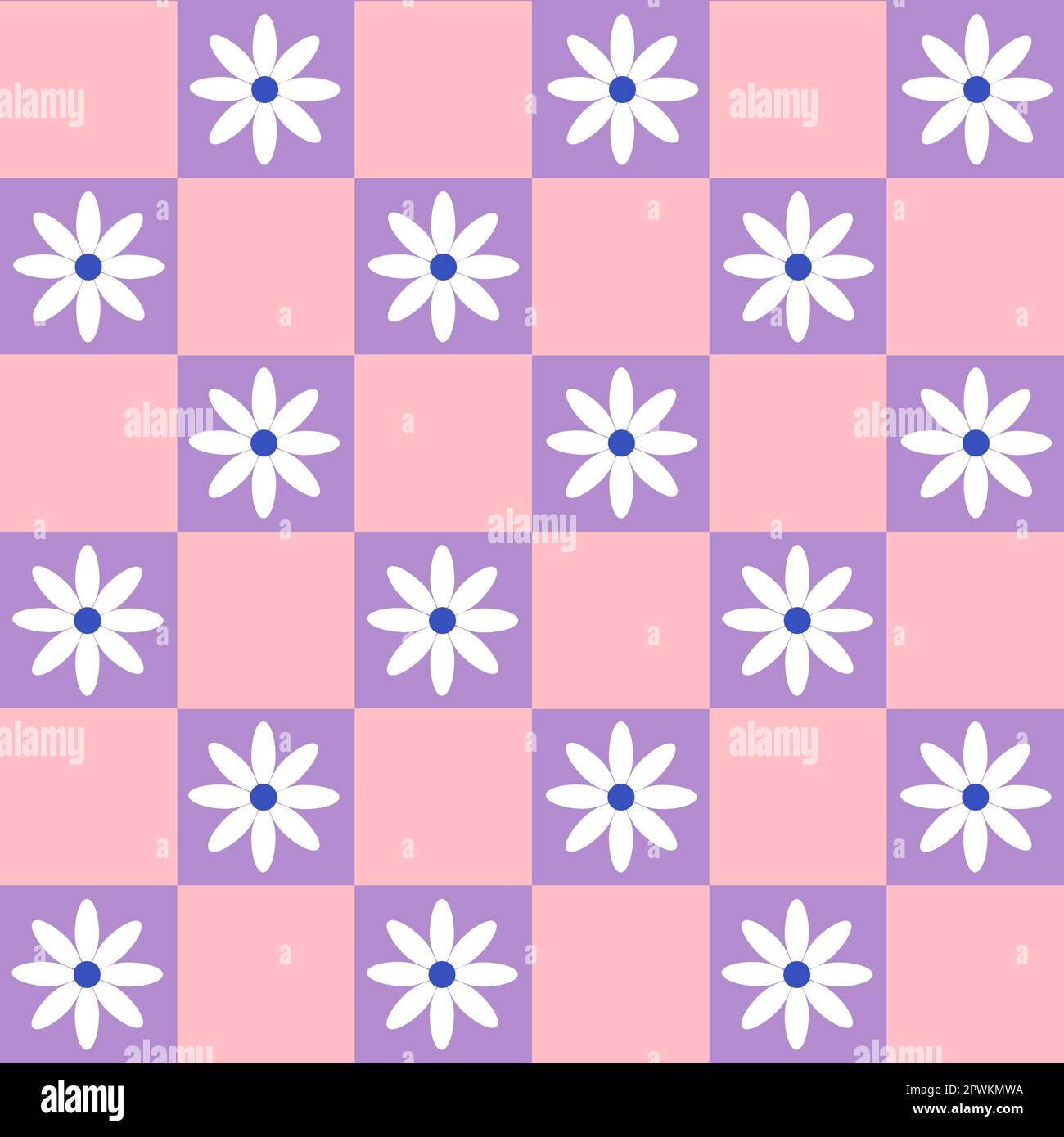 Groovy fancy daisy flower geometry pattern in 60s,70s,80s style, floral ...